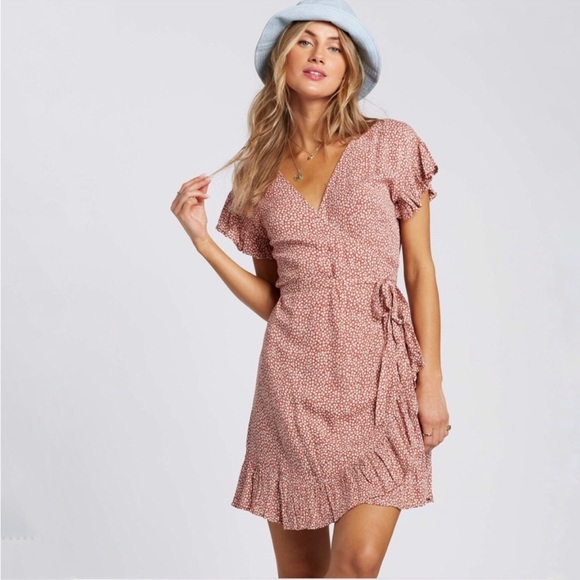 Billabong | Dresses | Nwt Billabong Wrap And Roll Ruffle Dress | Poshmark